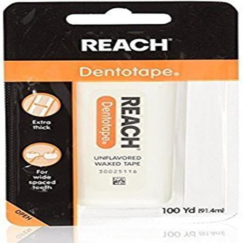 Reach Dentotape Waxed Dental Floss With Extra Wide Cleaning Surface For ...