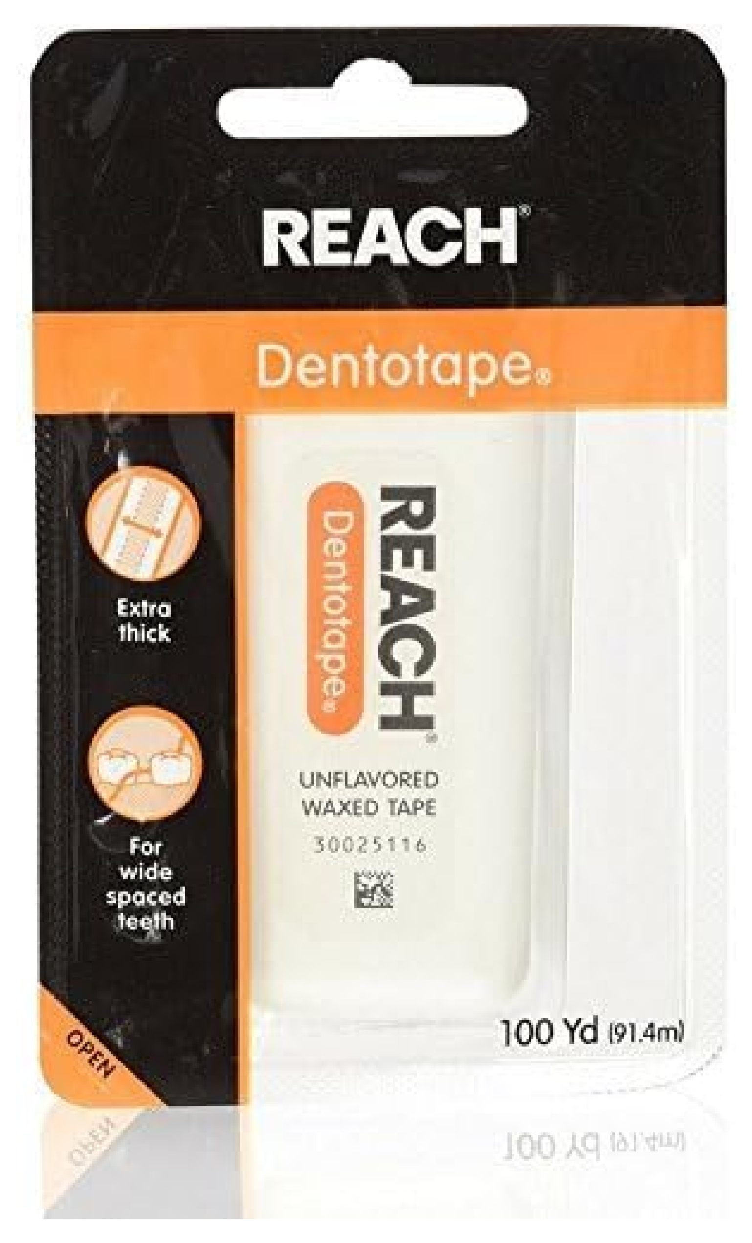 Reach Dentotape Waxed Dental Floss with Extra Wide Cleaning Surface for ...