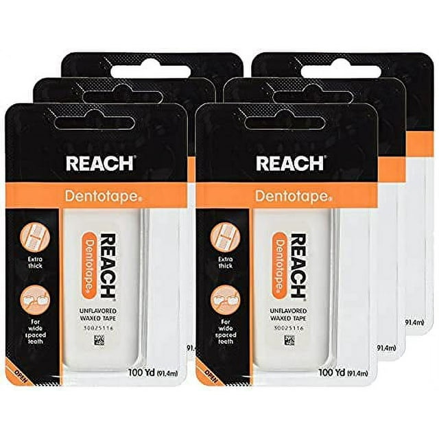 Reach Dentotape Waxed Dental Floss with Extra Wide Cleaning Surface for ...