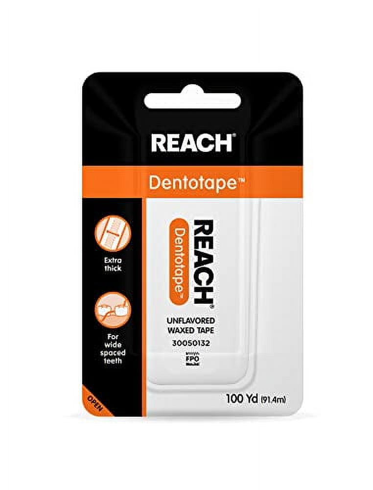 Reach Dentotape Extra Wide Waxed Dental Floss Unflavored 100 Yards