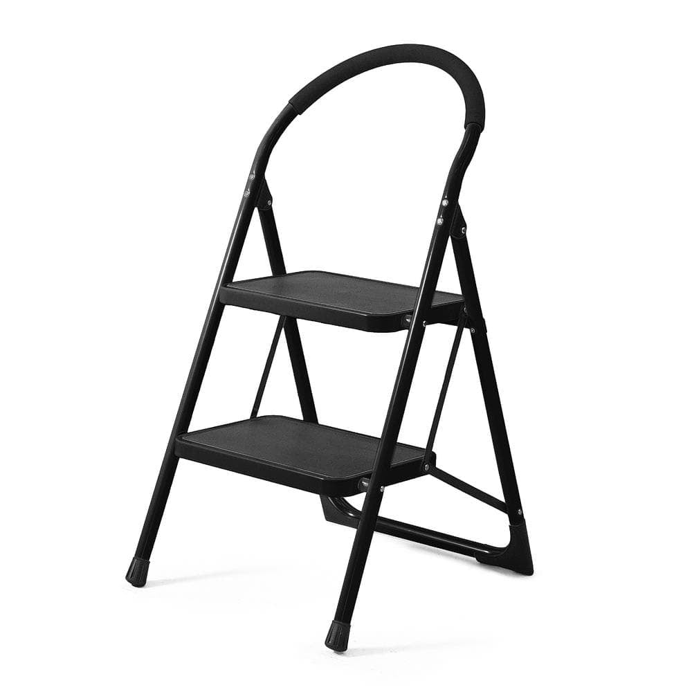 Reach Height 1.7 ft. Folding Light-Weight 2-Step Ladder, 330 lbs. Load ...