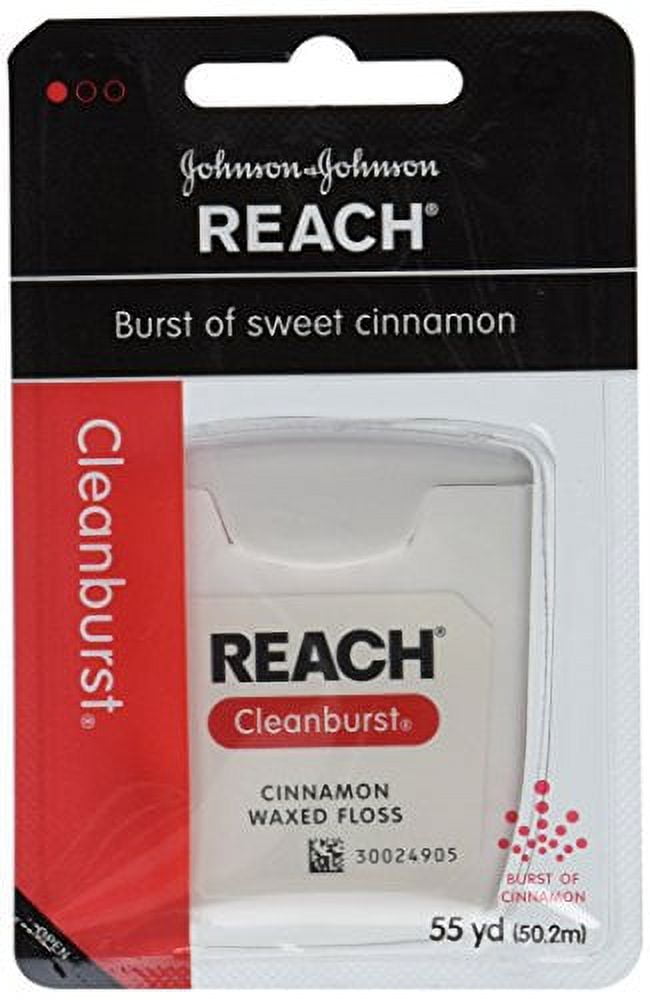 Reach Johnson Dental Flossers, Clean Burst Waxed, Cinnamon Flavor ...