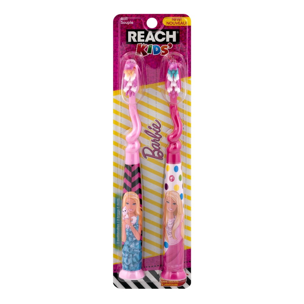 Reach Kids Toothbrushes Soft Barbie - 2 CT - Walmart.com