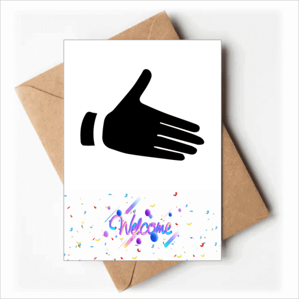 Reach Out Gesture Outline Pattern Welcome Back Greeting Cards Envelopes ...