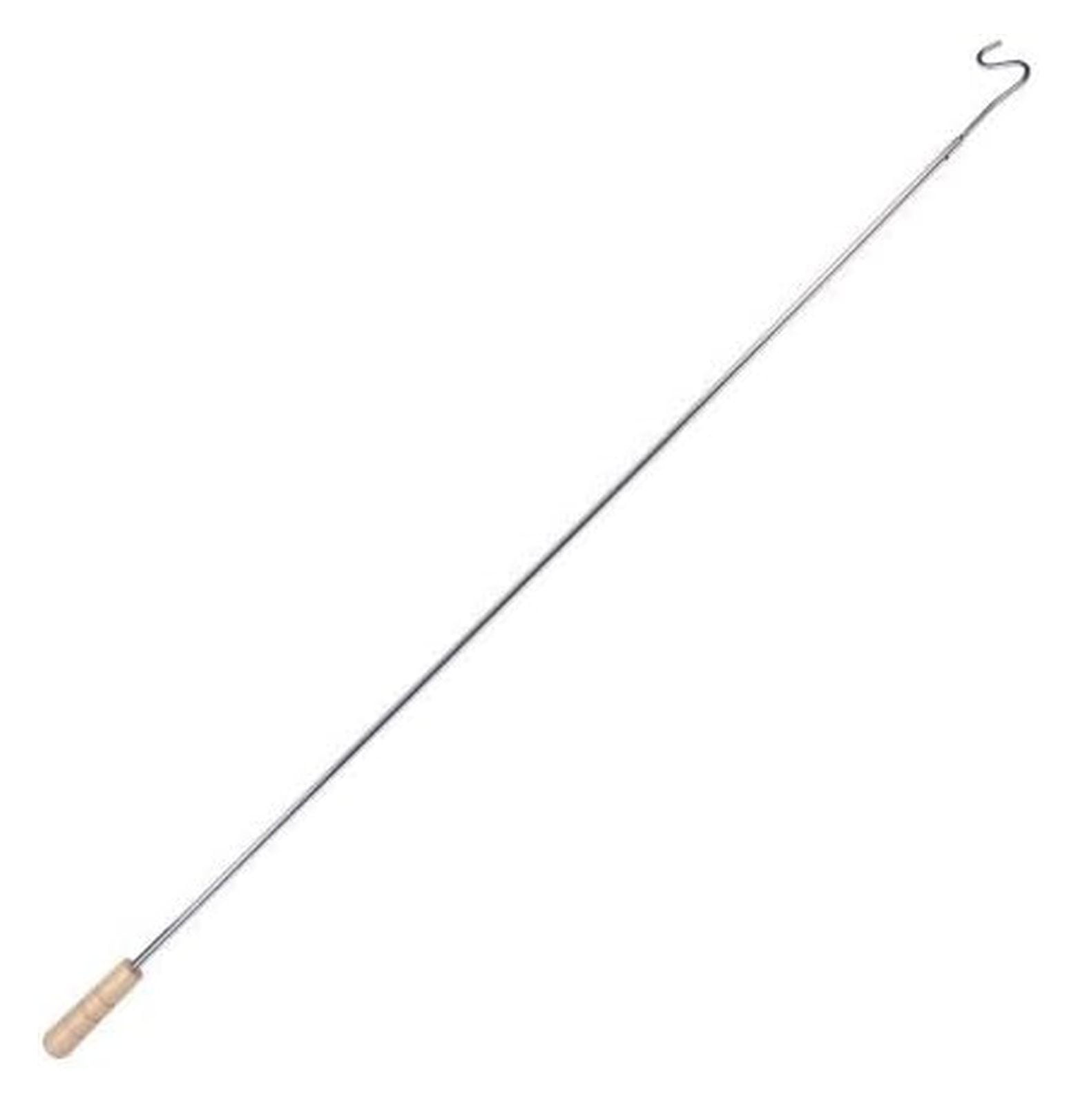 Reach Pole Hanger Retriever - 62" Wooden Handle Clothing Grabber Tool ...