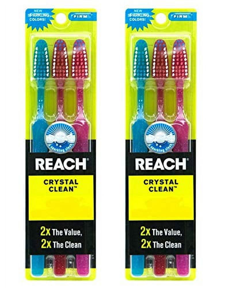 Reach Toothbrush Crystal Clean Firm, 3 Pack (Pack of 2), Total 6 ...