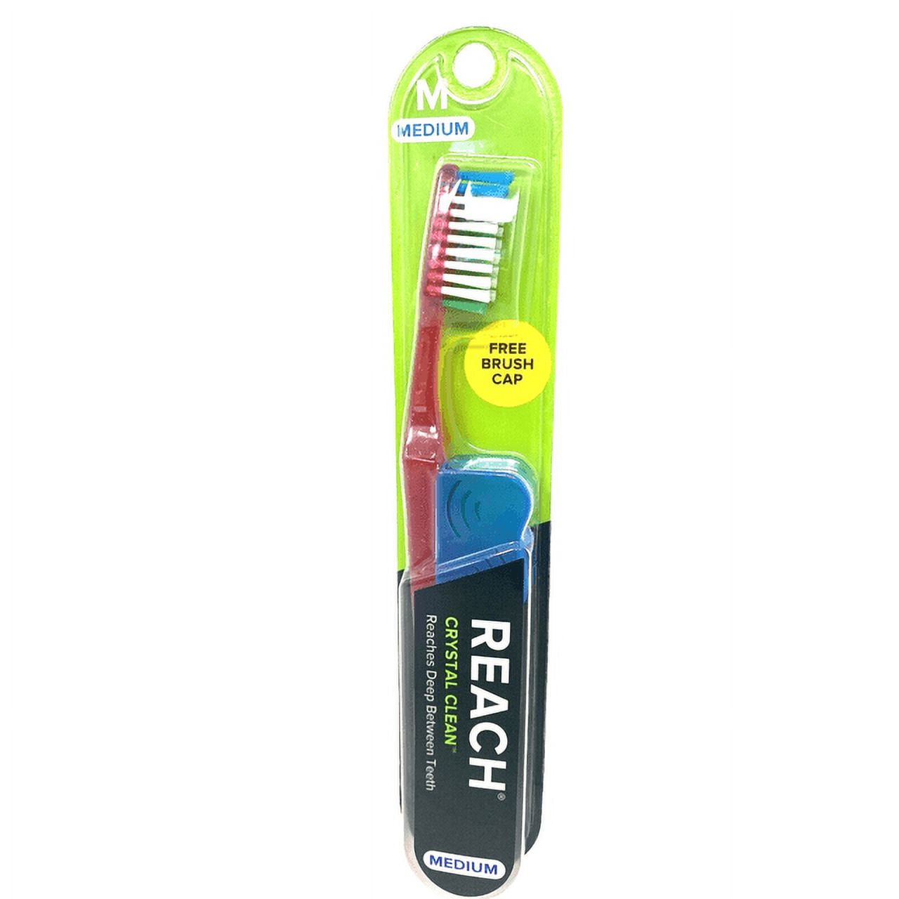REACH Adult Manual Toothbrush Crystal Clean Medium Bristles - Multi ...
