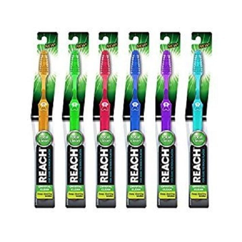 Reach Toothbrush Full Head 6 Brushes Medium, 6 Count (Pack of 1) C51 ...