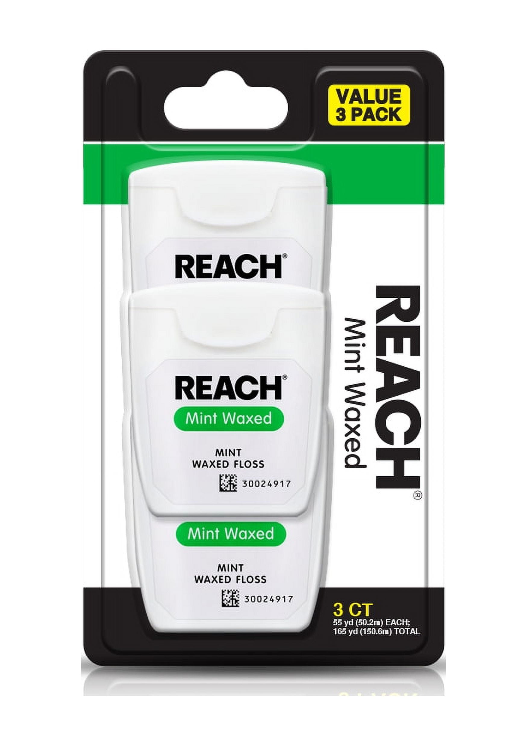 Reach Value 3 Pack Mint Waxed Dental Floss for Gum Care - Walmart.com