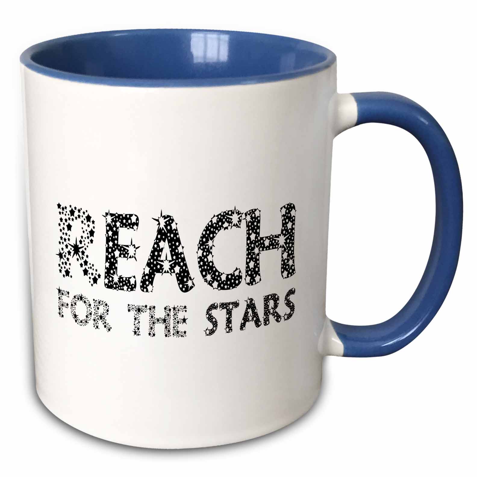 Reach for the stars elegant inspirational text. Letters made of stars ...
