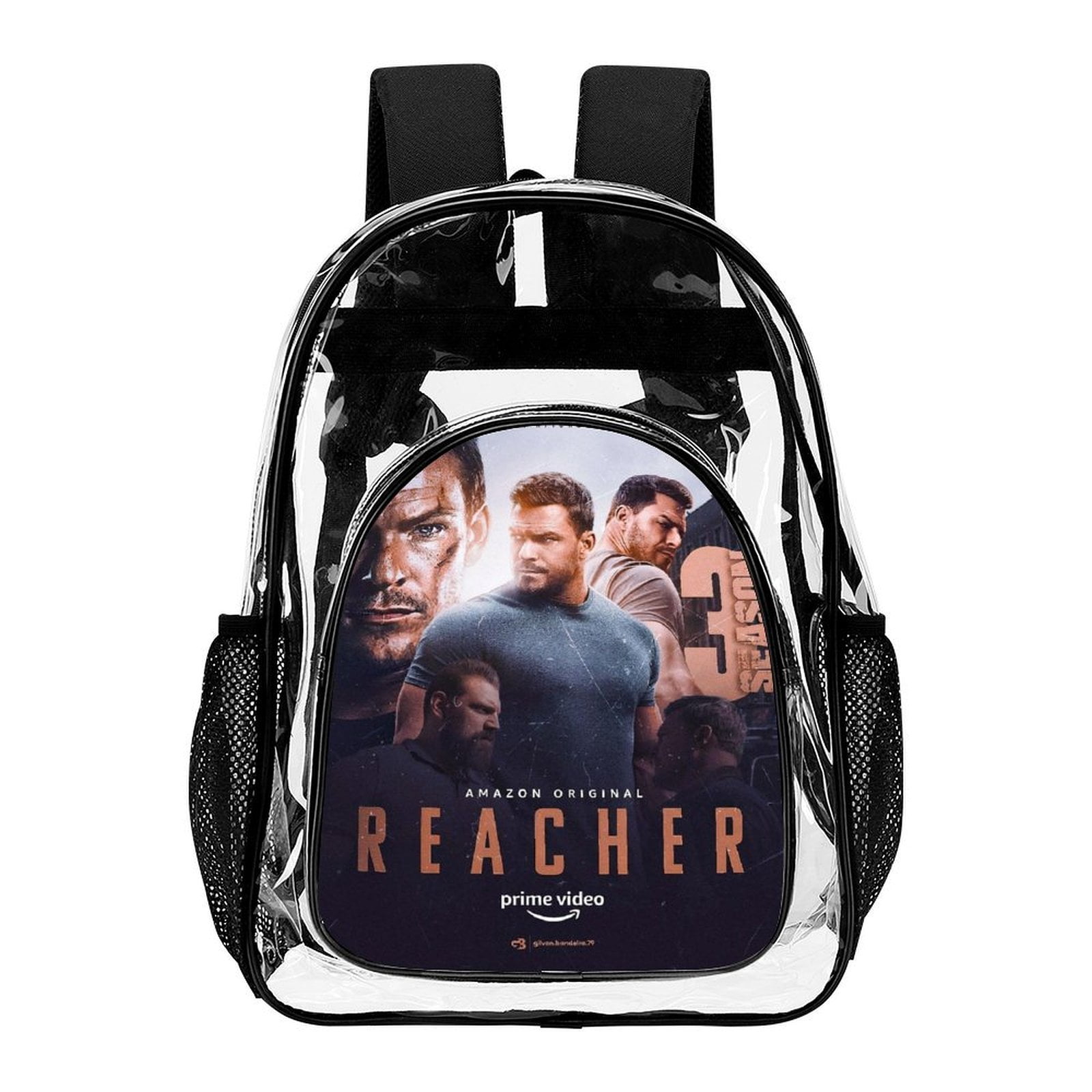 Reacher Clear Backpack Transparent Heavy Duty Bookbag Large PVC Laptop ...