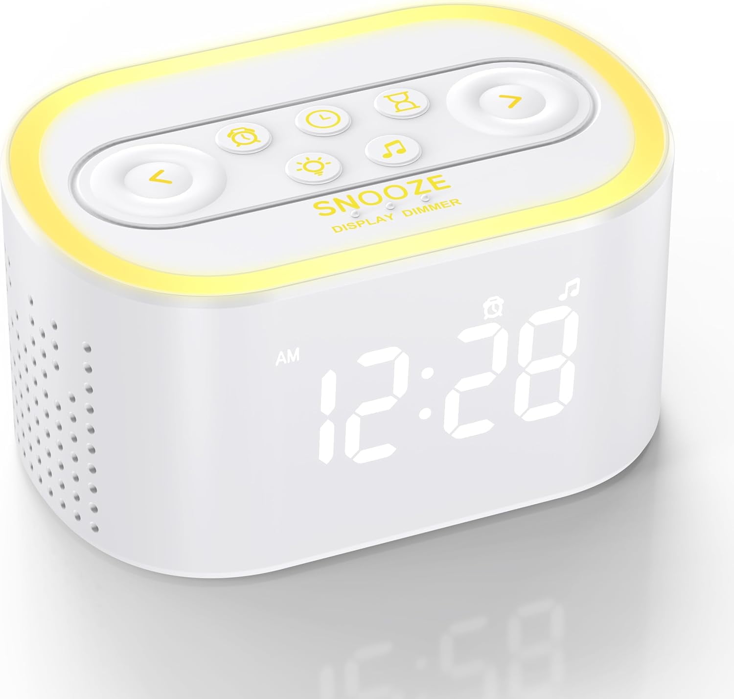 Reacher Digital Alarm Clock & White Noise Sound Machine, 21 Soothing Sounds, 7 Wake Up Sounds, 8 ...