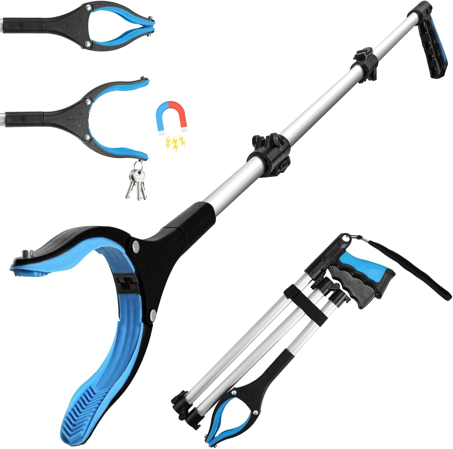 Reacher Grabber Tool, 43" Extra Long Grabbers for Elderly, Lightweight ...