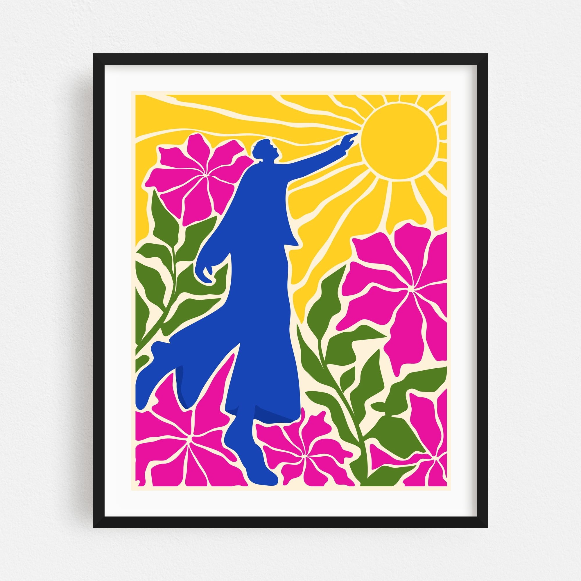 Reaching Beyond Limits - India Illustration Floral Modern Art Pop Art Psychedelic Surrealism ...