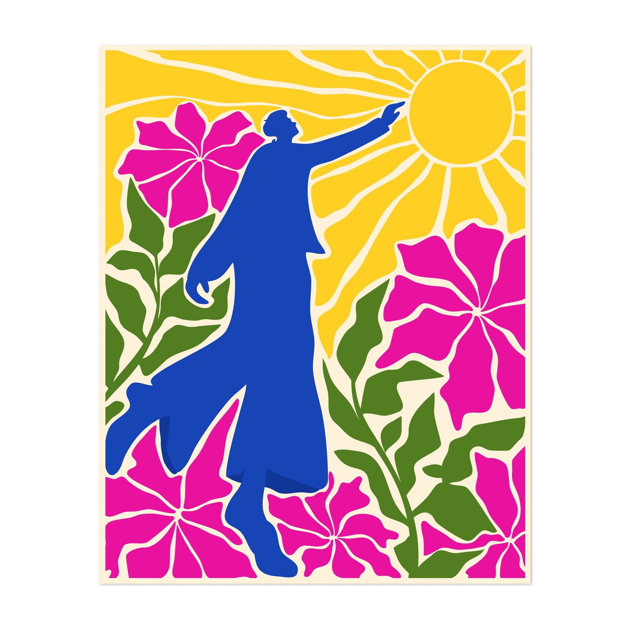 Reaching Beyond Limits - India Illustration Floral Modern Art Pop Art Psychedelic Surrealism ...