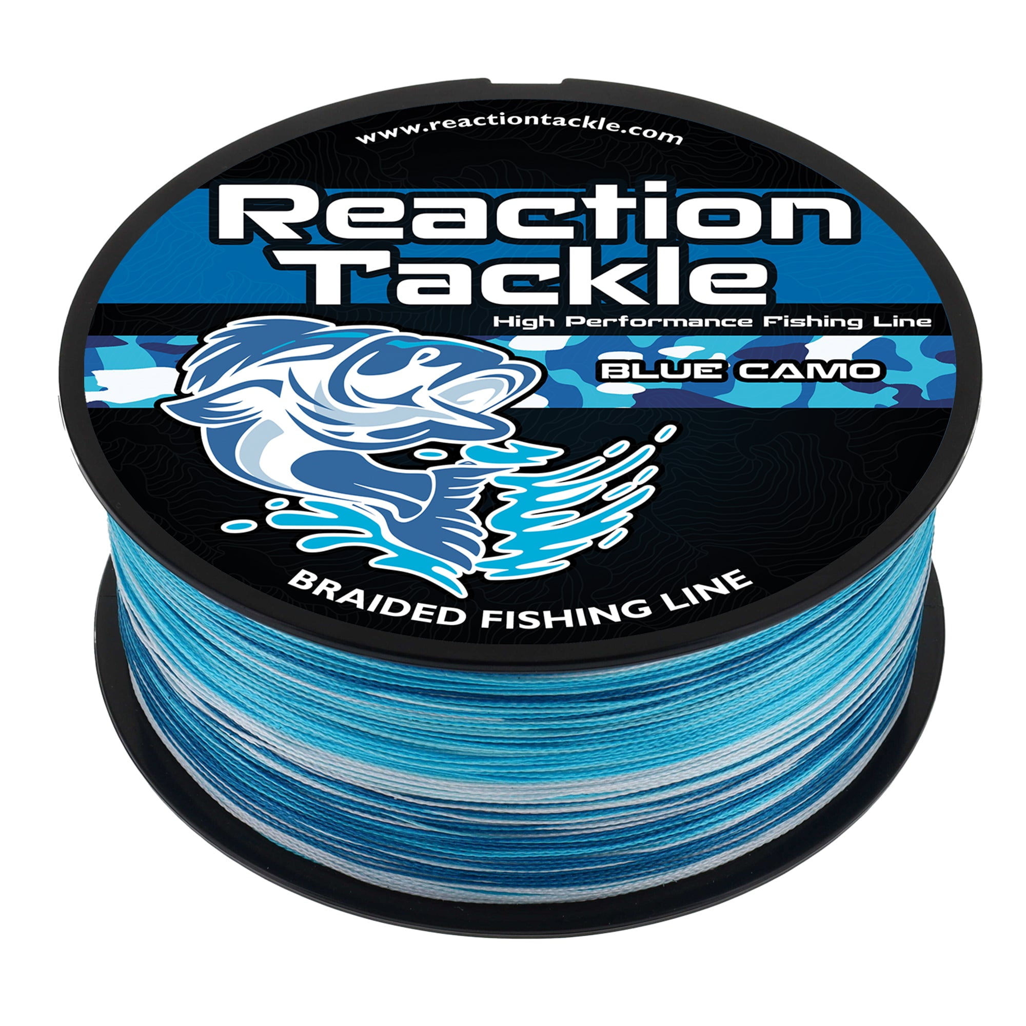 Reaction Tackle Braided Fishing Line Braided Line Blue Camo - 65LB ...