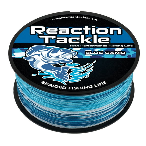 Reaction Tackle Braided Fishing Line Braided Line Blue Camo - 20LB ...