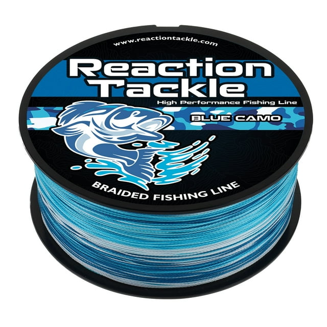 Reaction Tackle Braided Fishing Line Braided Line Blue Camo - 30LB ...