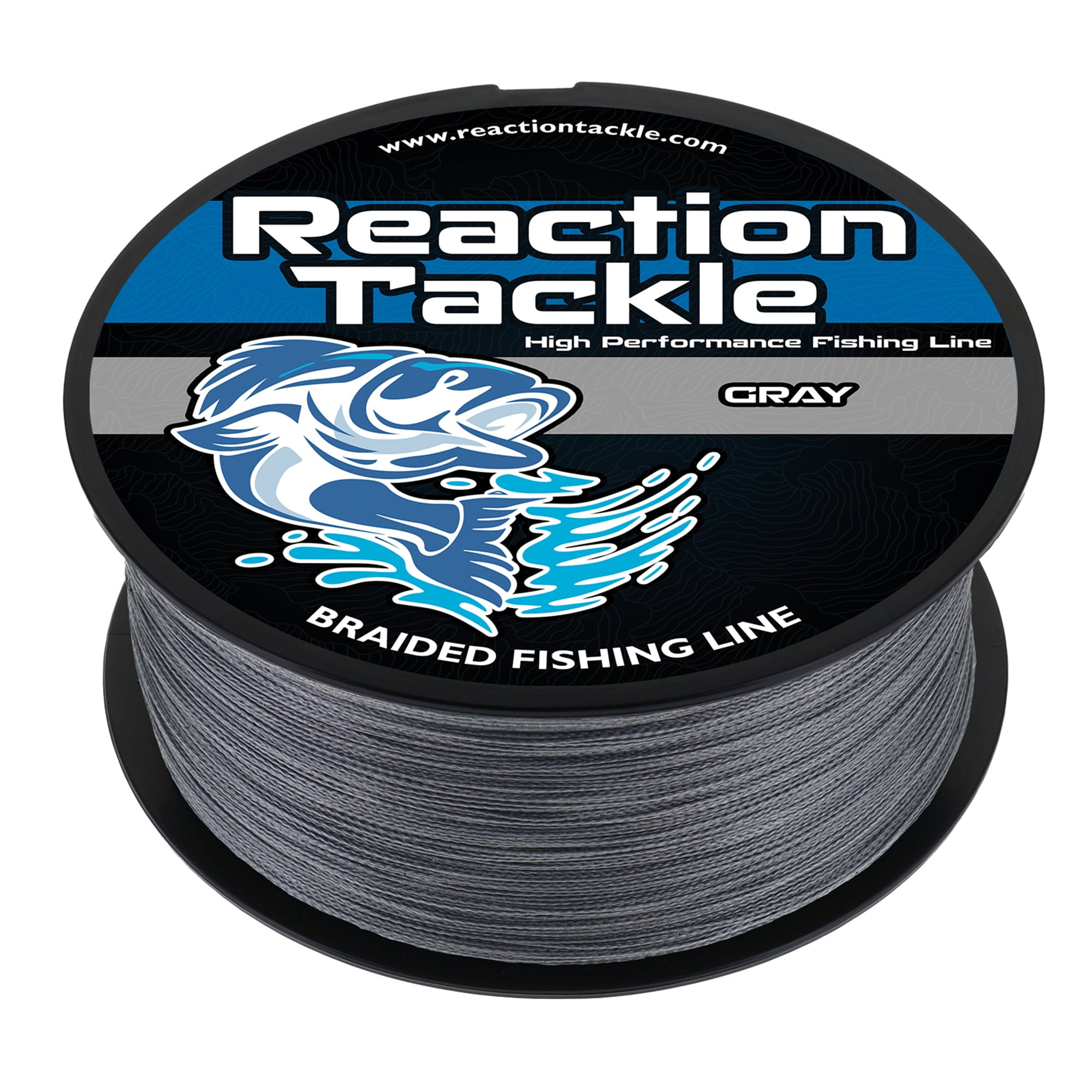 Reaction Tackle Braided Fishing Line Braided Line Gray - 10LB / 150yd ...