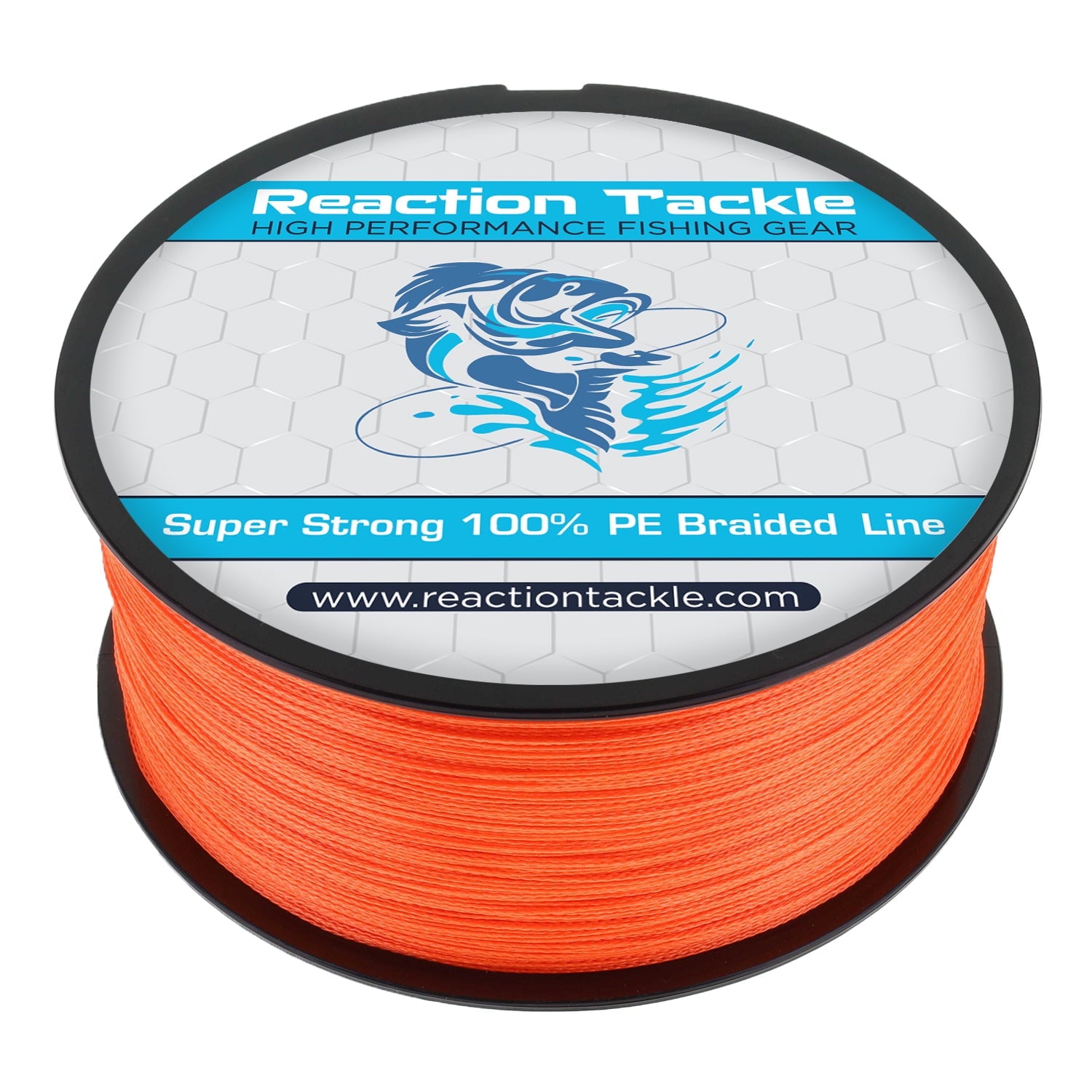 Reaction Tackle Braided Fishing Line Hi Vis Orange - Walmart.com
