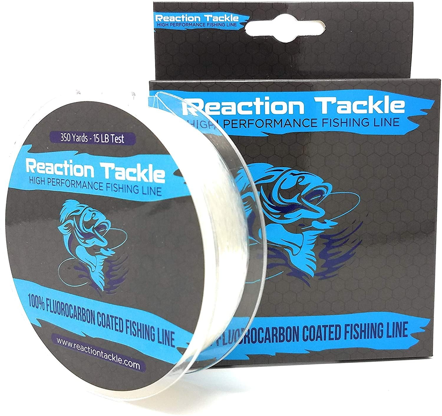 Reaction Tackle Fluoro Coated 15LB 350 Yd - Walmart.com