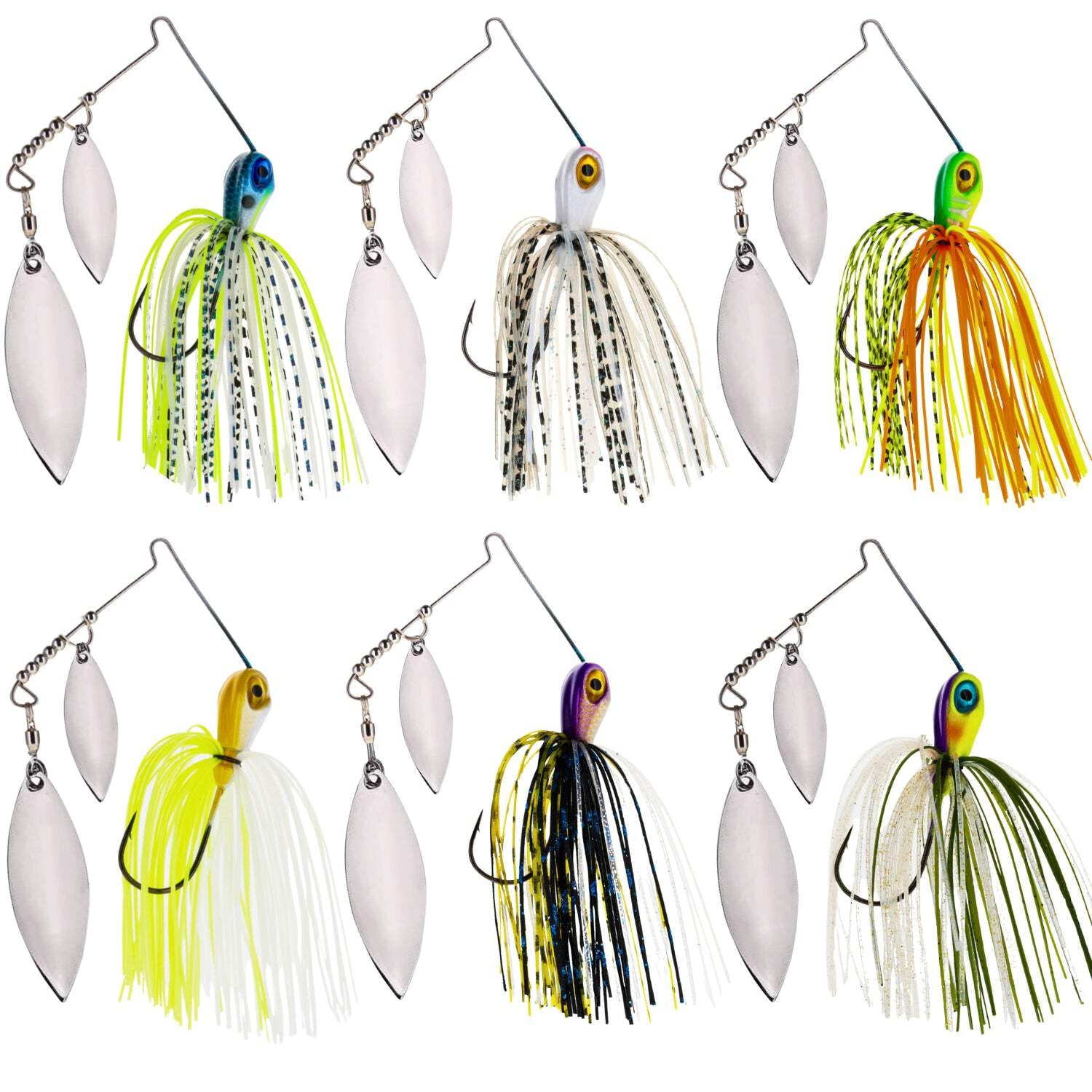 Reaction Tackle Lead Spinnerbaits – 3-Pack, Double Willow Blade ...