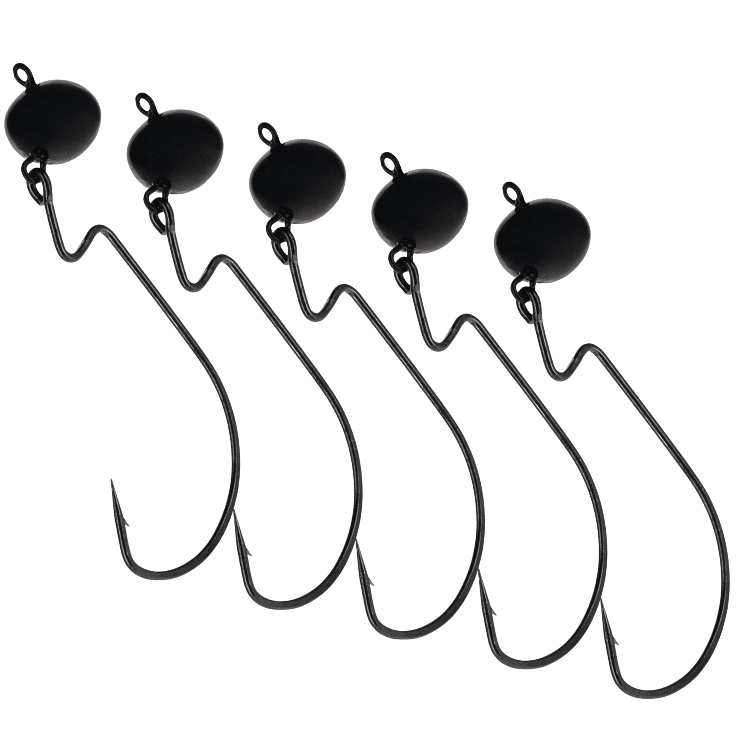 Lead Football Swing Jig- 3/4 oz- Black (5 Per Pack) - Walmart.com