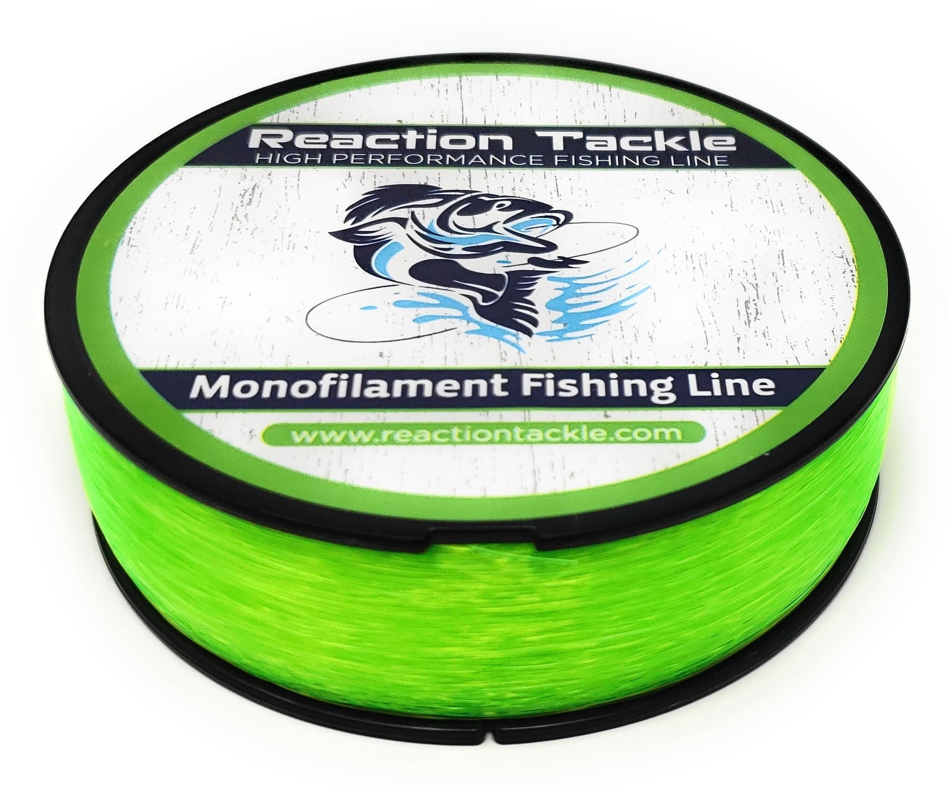 Reaction Tackle Monofilament Fishing Line, Strong Nylon, Hi Vis Green ...
