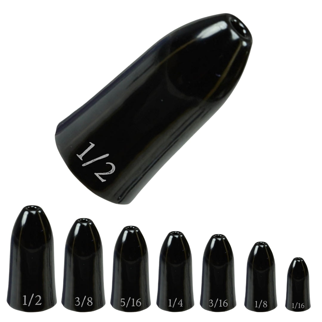 Reaction Tackle Tungsten Bullet Fishing Weights / Worm Sinkers for Bass ...