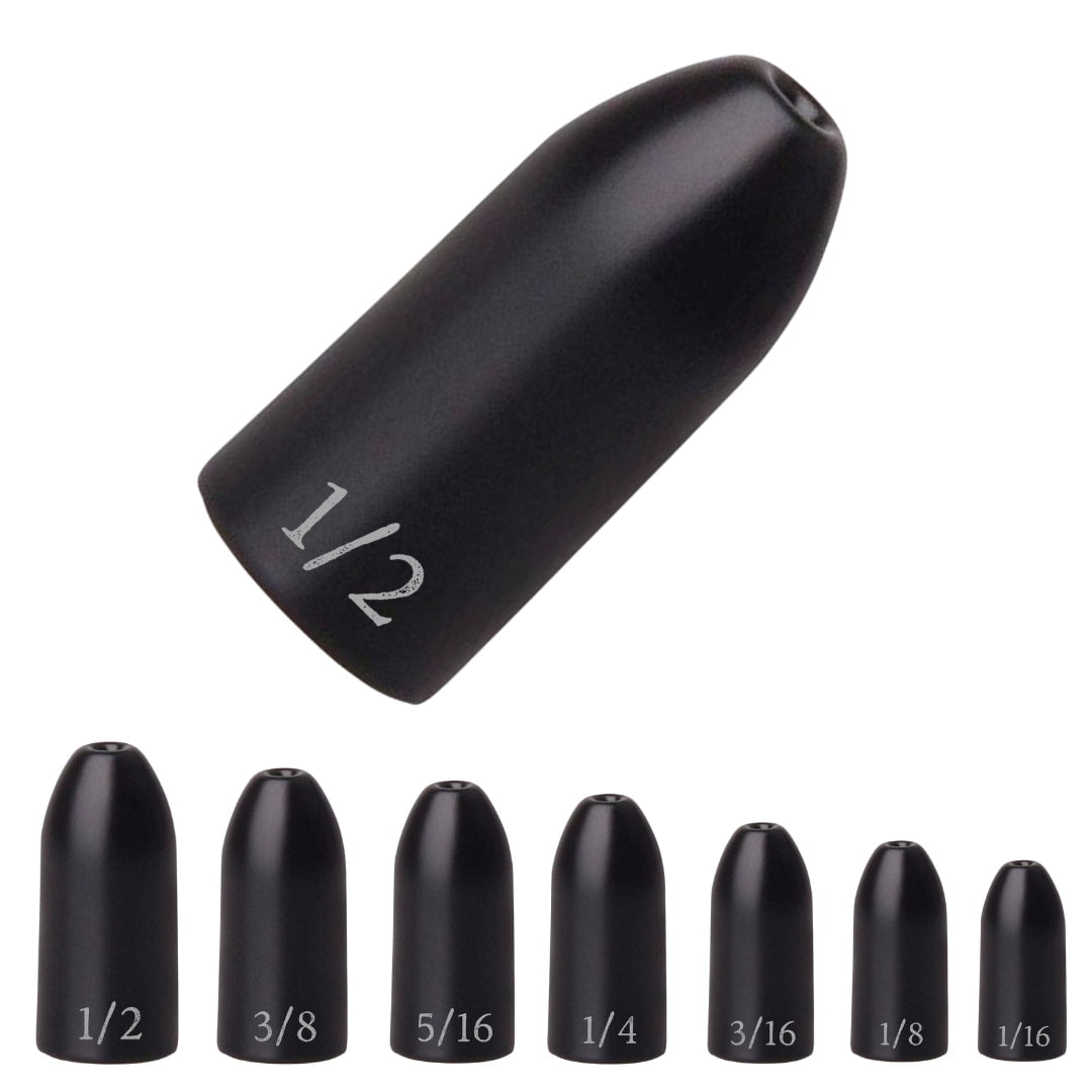 Reaction Tackle Tungsten Bullet 1/16 Black, Bass Fishing - Walmart.com