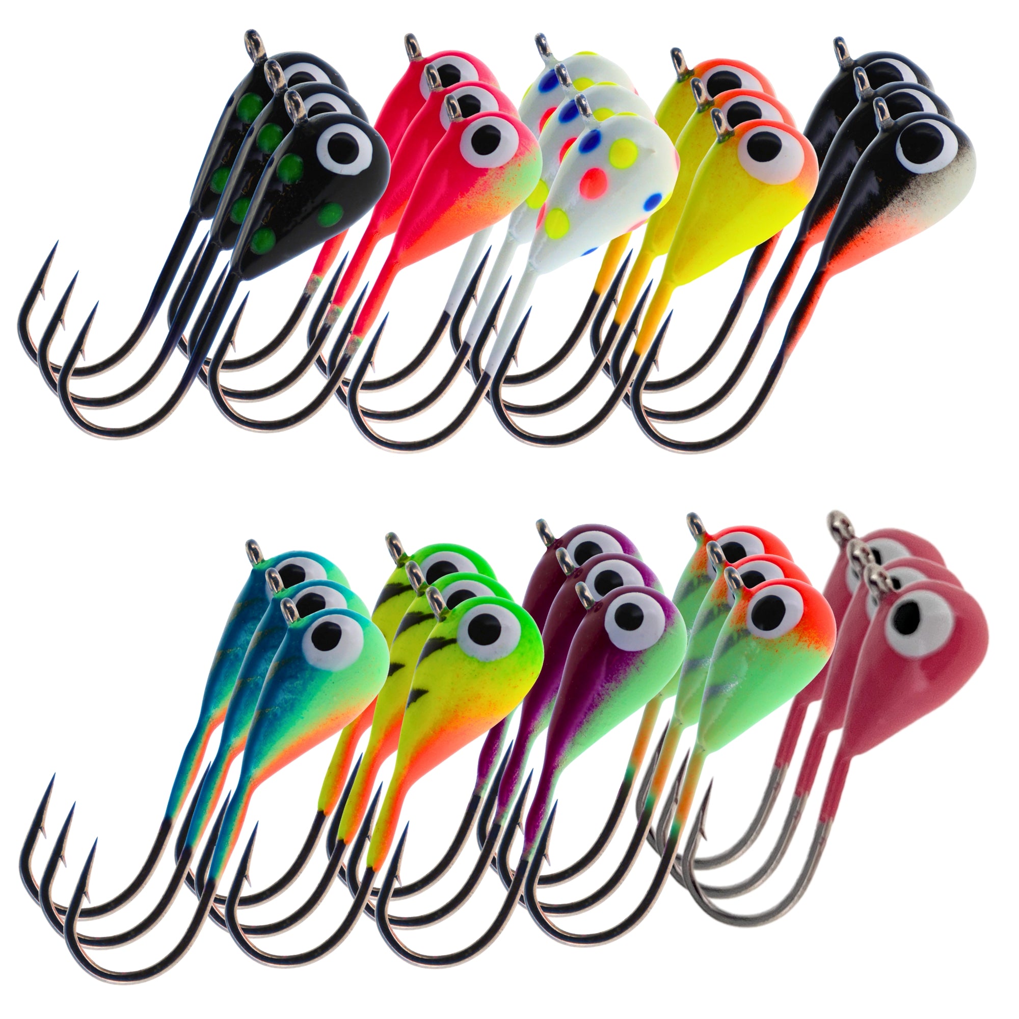 Reaction Tackle Tungsten Ice Jig 7mm - Variety-pack 30pcs With Long ...