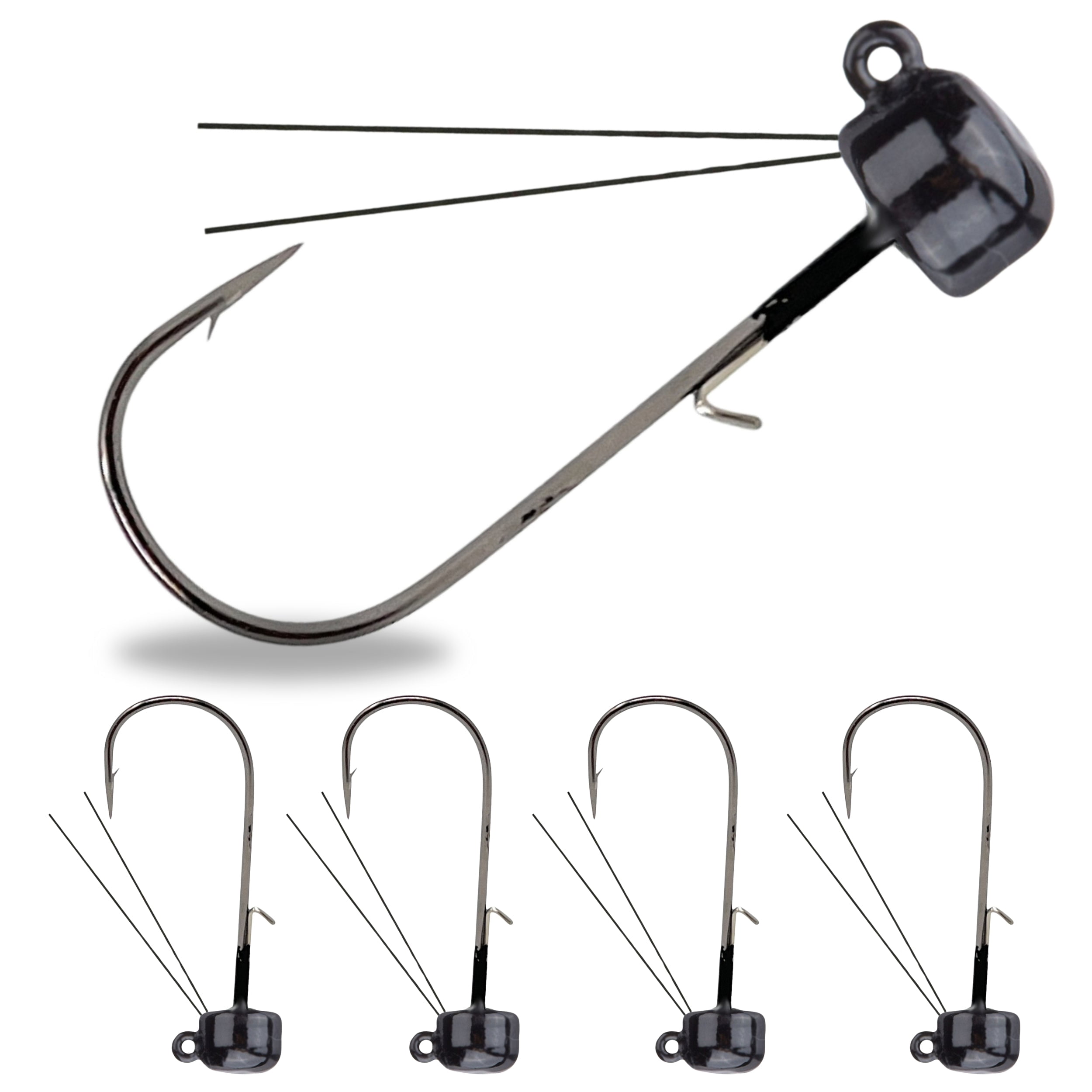 Reaction Tackle Tungsten Mushroom Head Ned Rig Shroom Jig Heads for ...