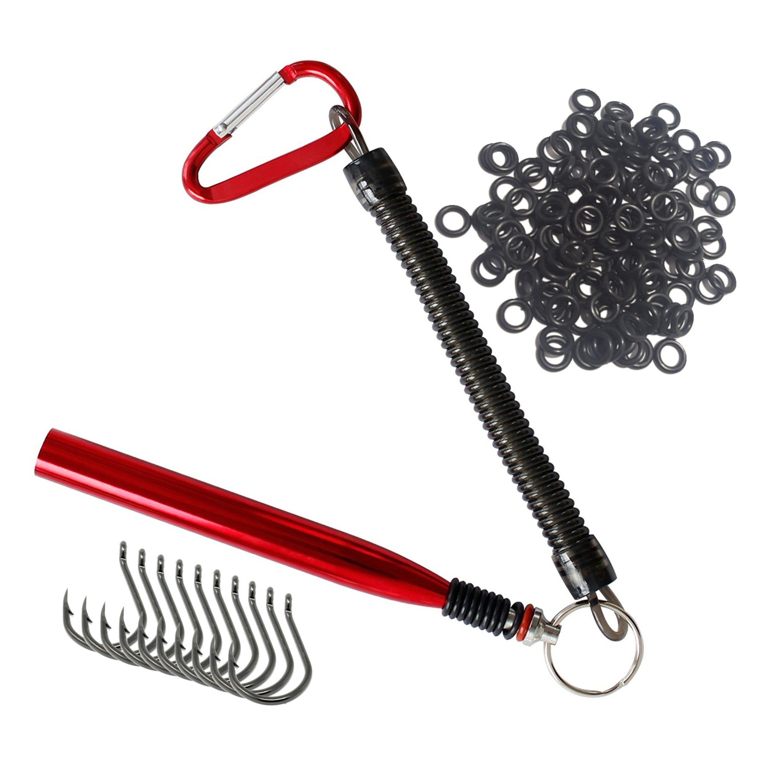 Reaction Tackle Wacky Rig Tool (Red tool+125+hooks) - Walmart.com