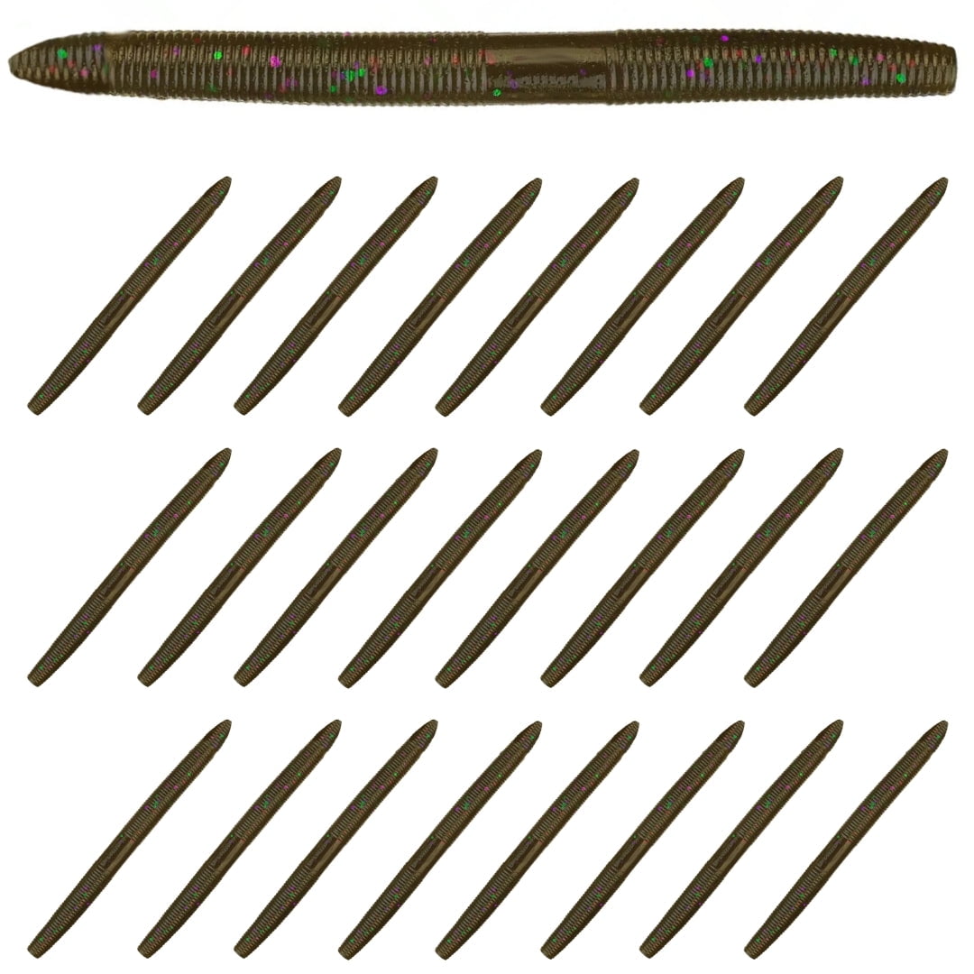 Reaction Tackle Wacky Worms / Soft Plastic Worm Stick Baits Green ...