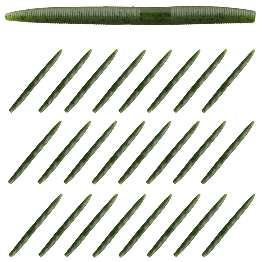 Reaction Tackle Soft Plastic Wacky Worms 5.5in Watermelon 24 Pack ...