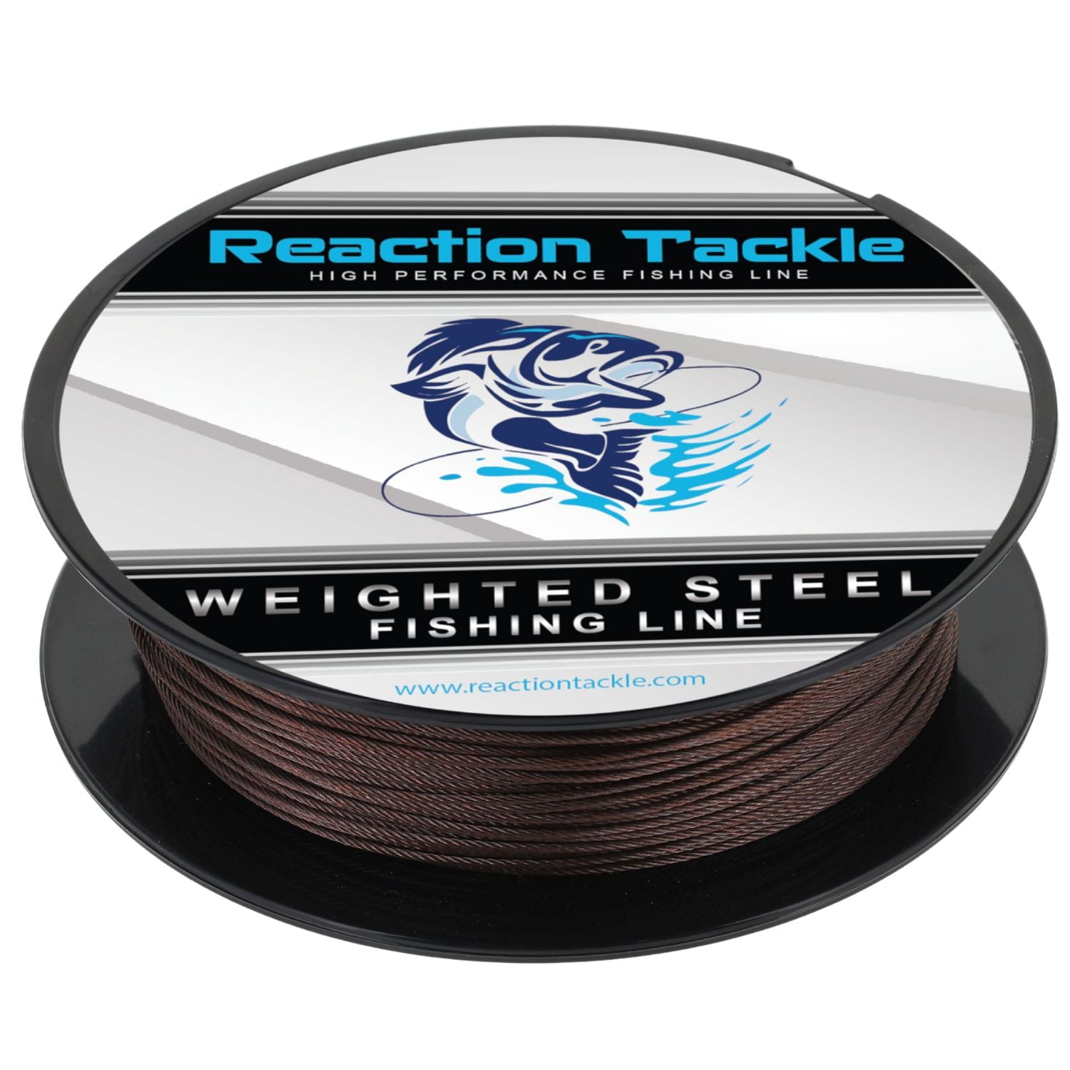 Reaction Tackle Weighted Stainless Steel Trolling Line 45LB- Premium ...