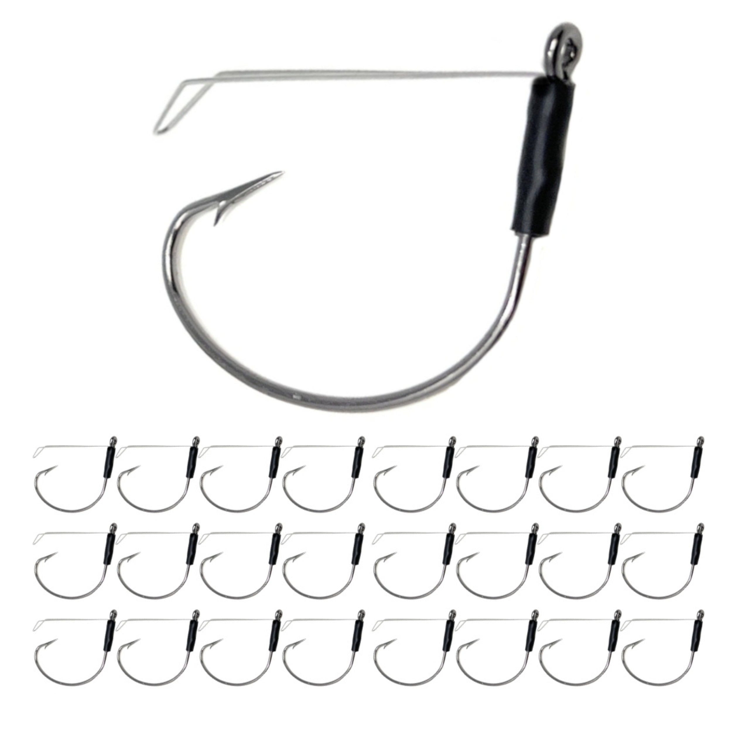 Reaction Tackle Wide Gap Wacky Hooks - #1 - Weedless wire guard ...
