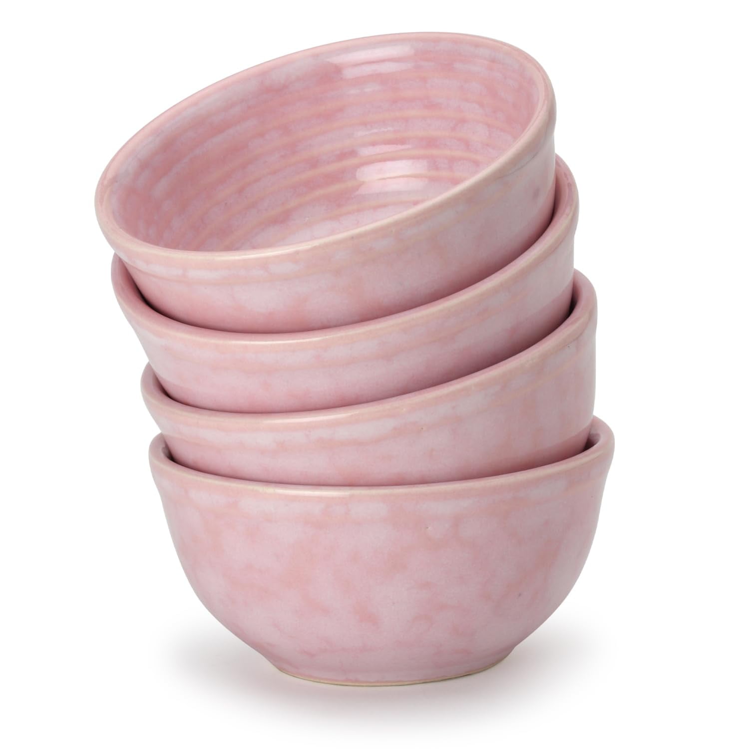 Reactive Glazed Ceramic Serving Dinner Bowl Set Of 4 - 180ml Each ...