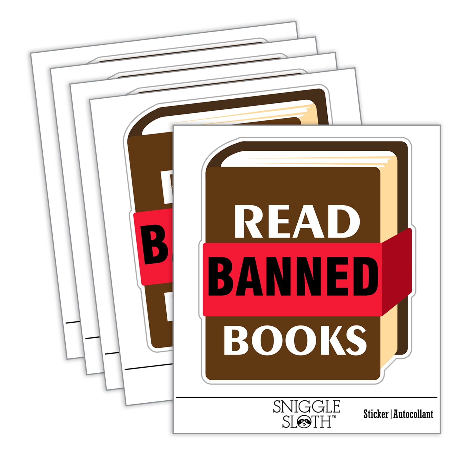 Read Banned Books Car Window Bumper Water Bottle Phone Tablet Laptop ...