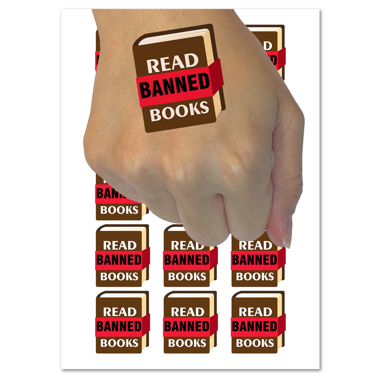 Read Banned Books Water Resistant Temporary Tattoo Set Fake Body Art ...