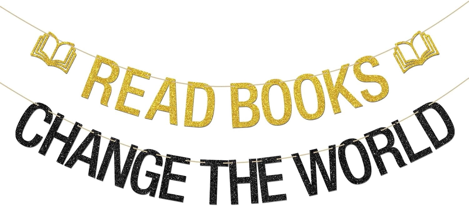 Read Books Change the World Banner, School Classroom and Library Sign ...