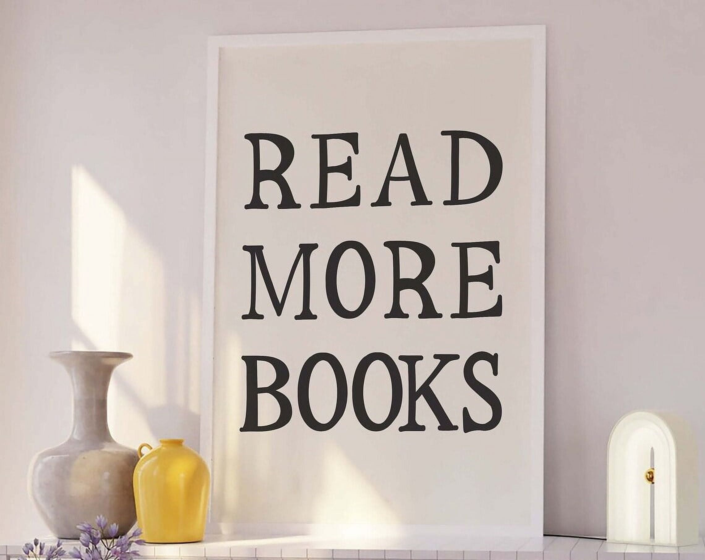 Read More Books Print, Art, Cute Library Decor, Trendy Reading Poster ...