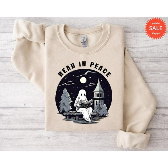 Read In Peace Ghost Sweatshirt, Book Lover Shirt, Spooky Reading ...