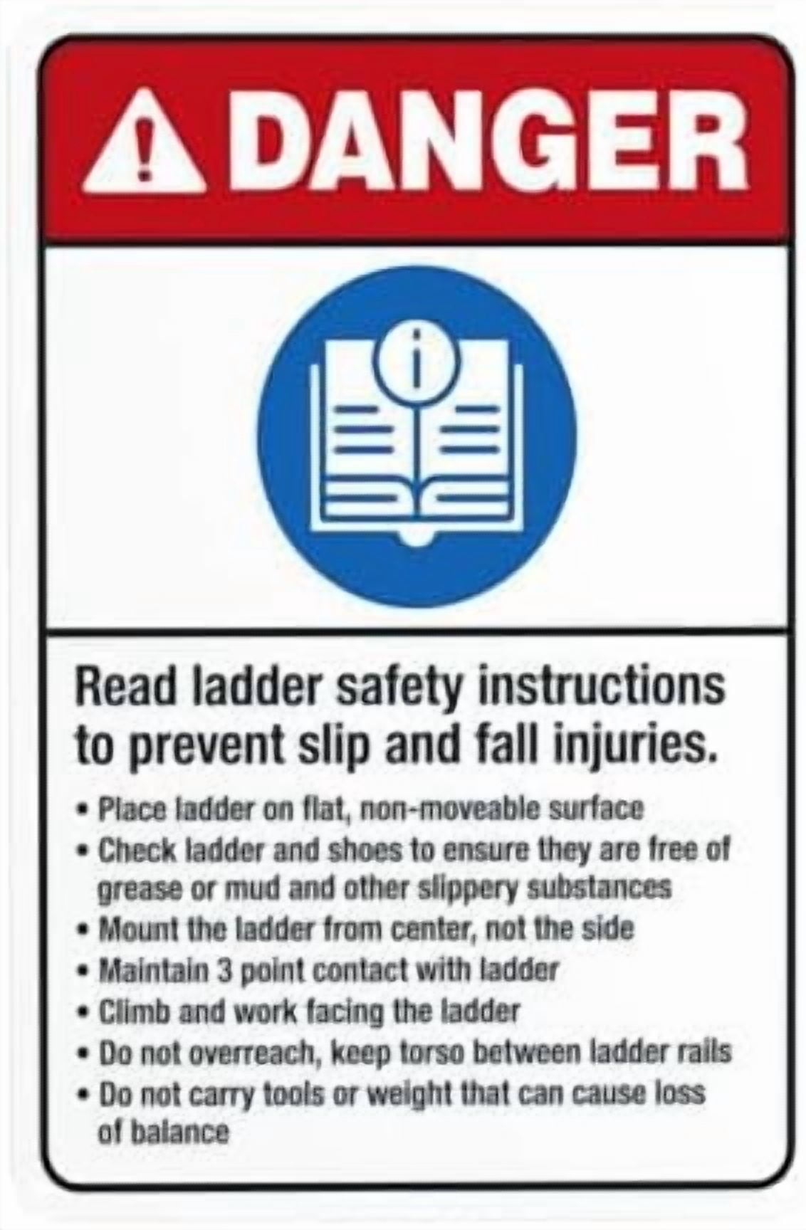 Read Ladder Safety Instructions To Prevent Slip And Fall Injuries ...