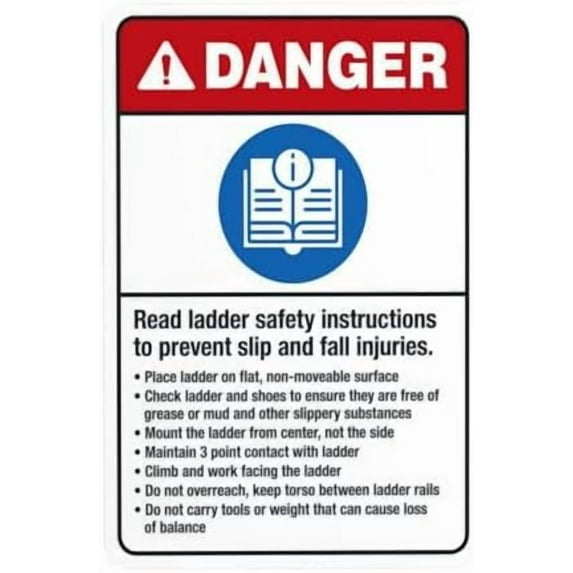 Read Ladder Safety Instructions To Prevent Slip And Fall Injuries ...