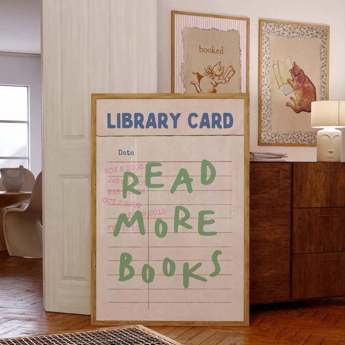 Read More Books Art Print, Library Book Poster, Gift Readers, Book ...