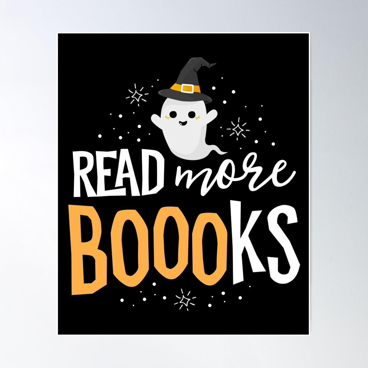 Read More Books Librarian English Teacher Boo Halloween Poster Wall Art ...