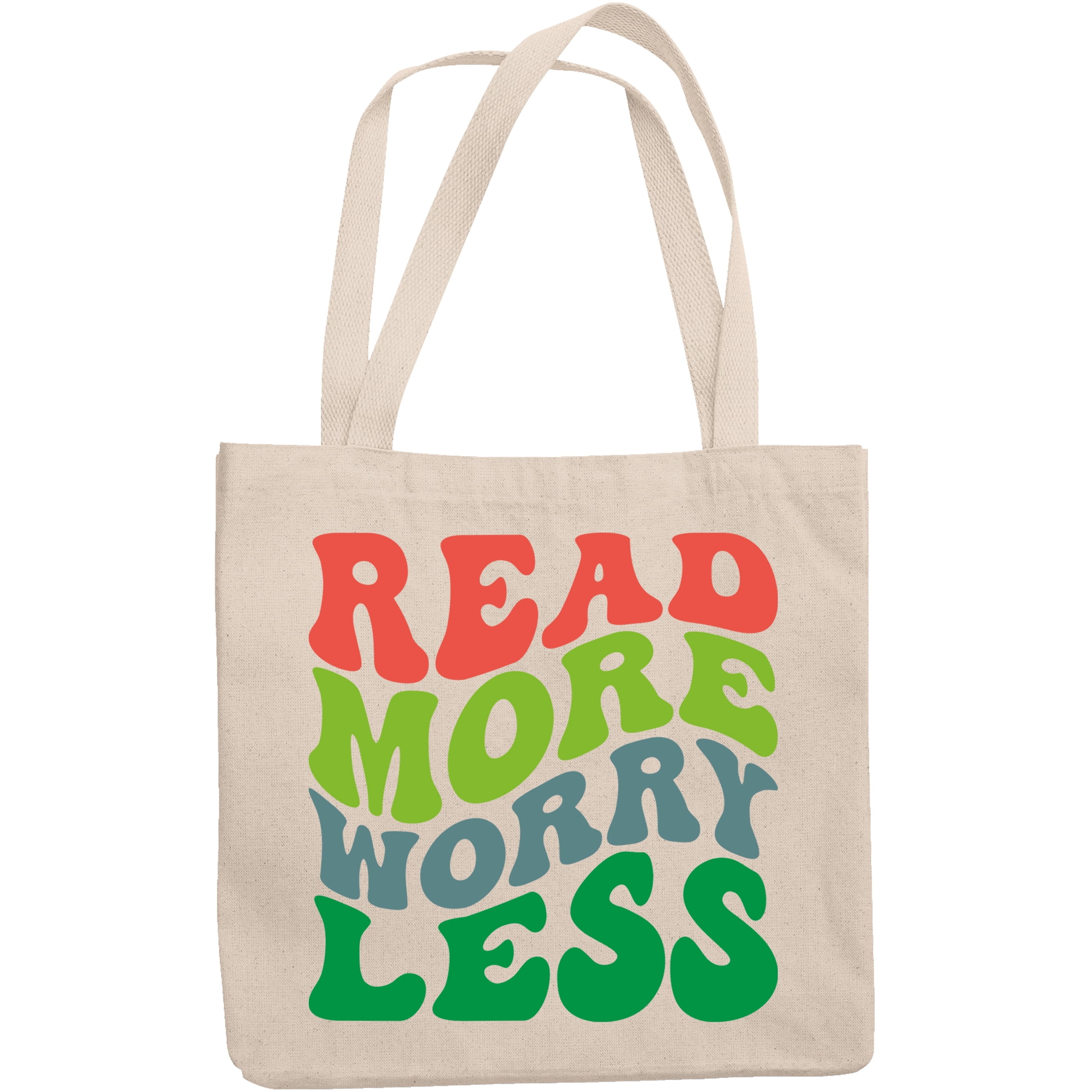 Read More, Worry Less, Reading Enthusiast Quote, Groovy Retro Wavy Text ...