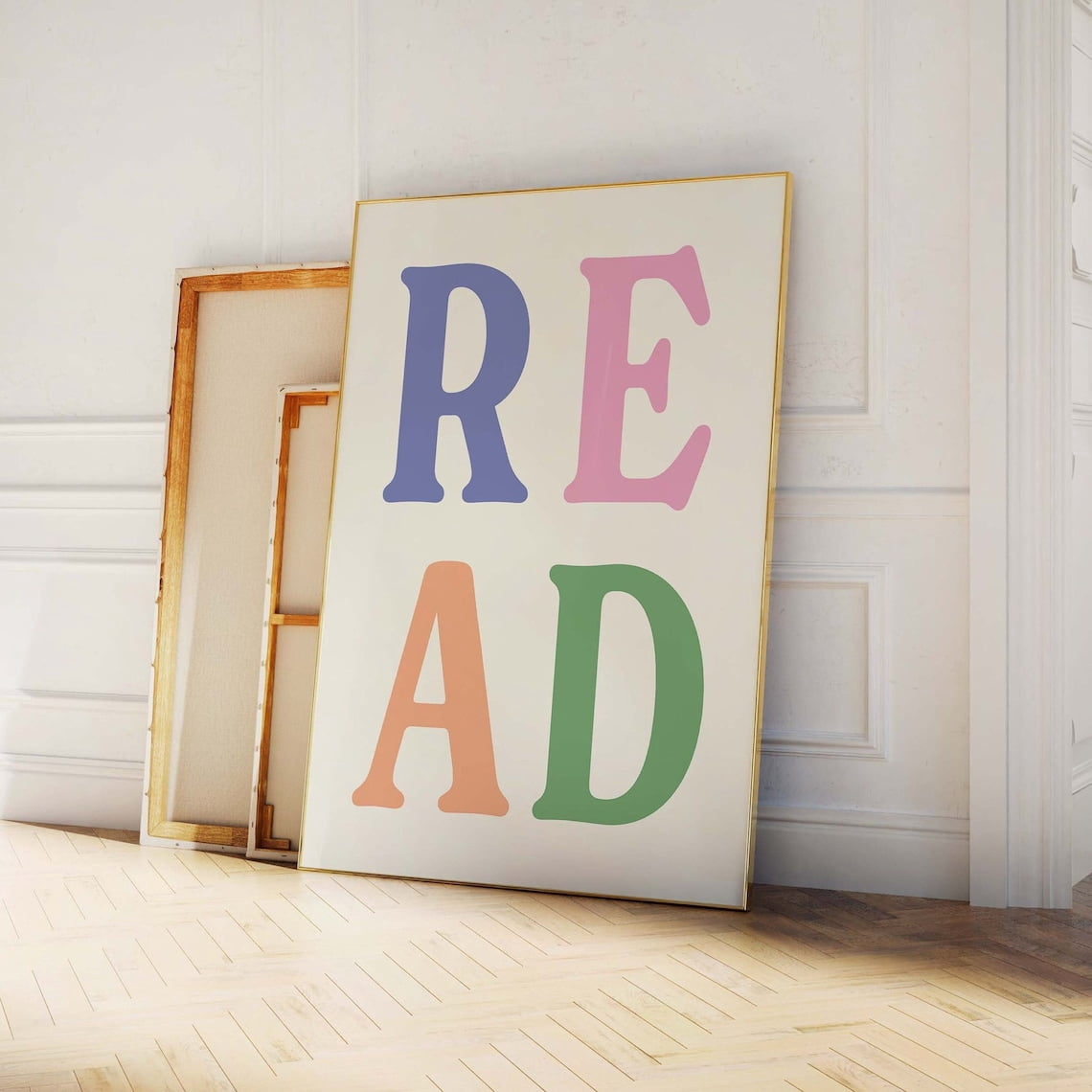 Read Poster Cute Library Decor Trendy Reading Book Lover Wall Art ...