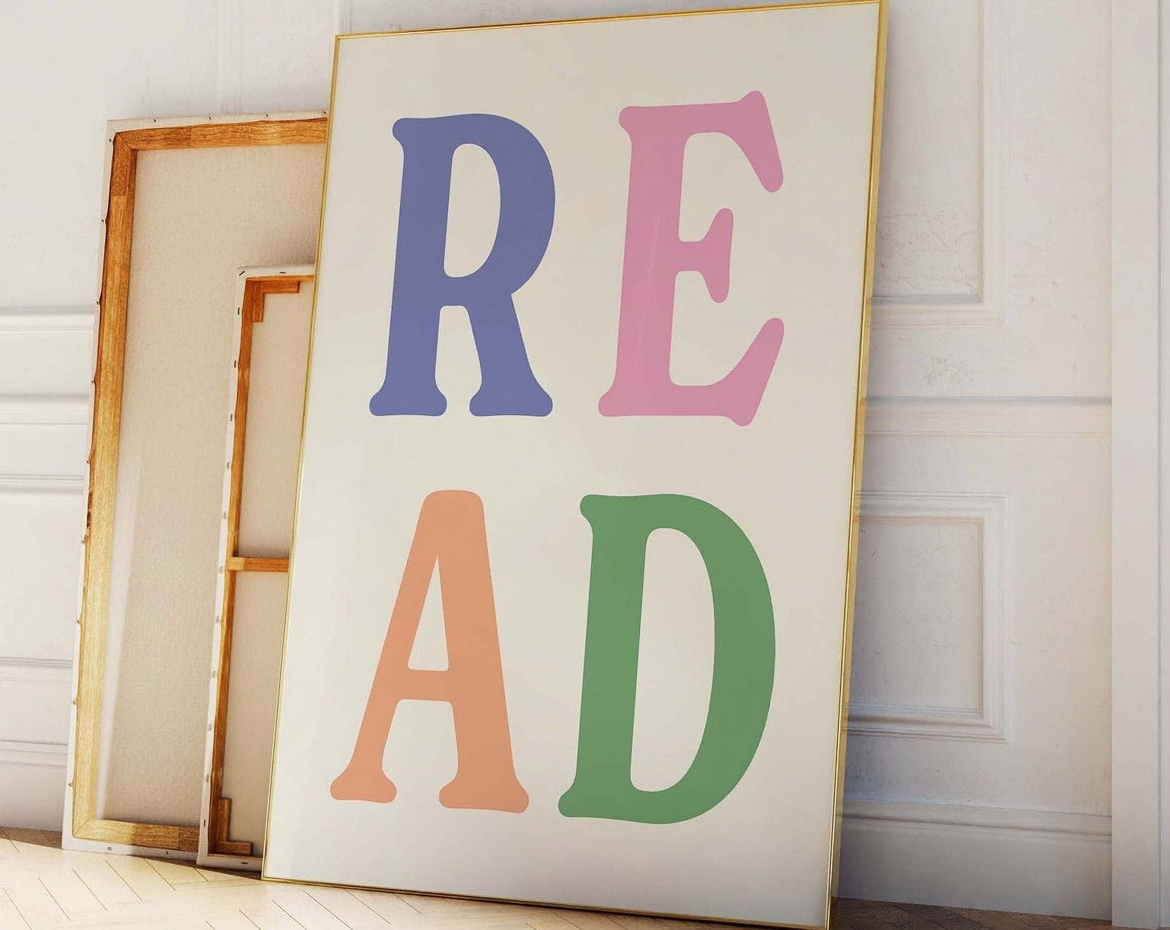 Read Print, Art, Cute Library Decor, Trendy Reading Poster, Book Lover ...